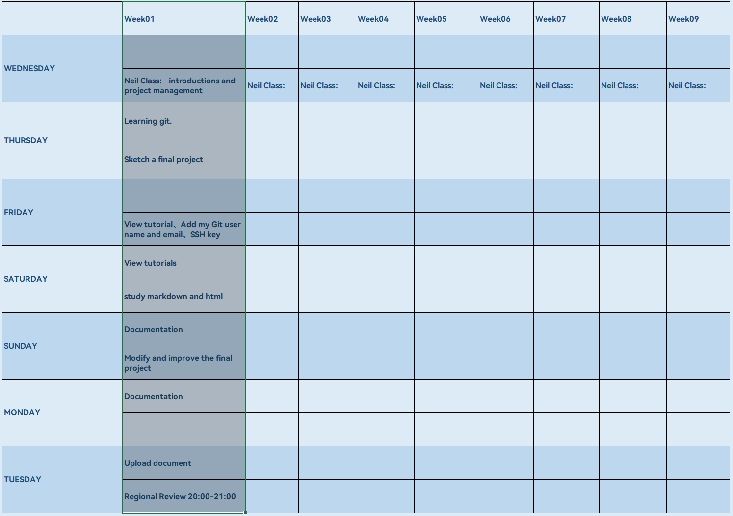 week01 | Project management
